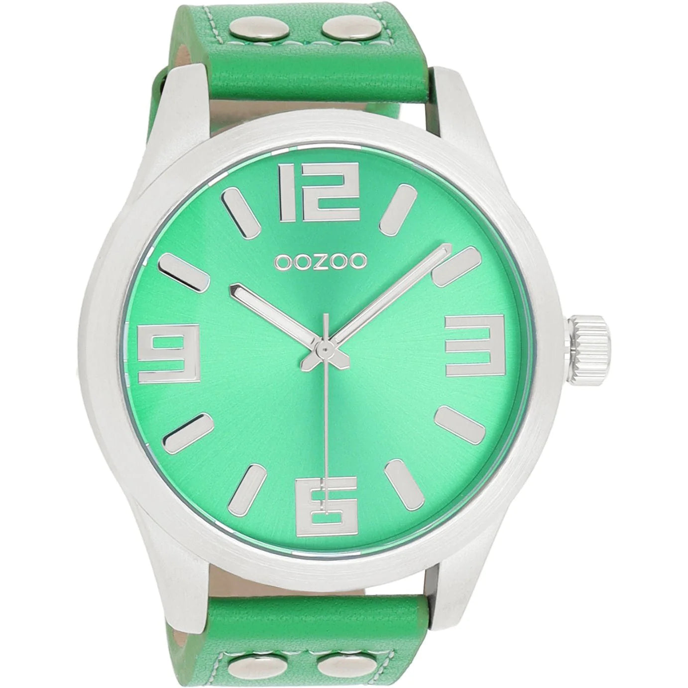 OOZOO Timepieces - C1077 - Unisex - Leder-Armband - Grün/Silber – OOZOO ...