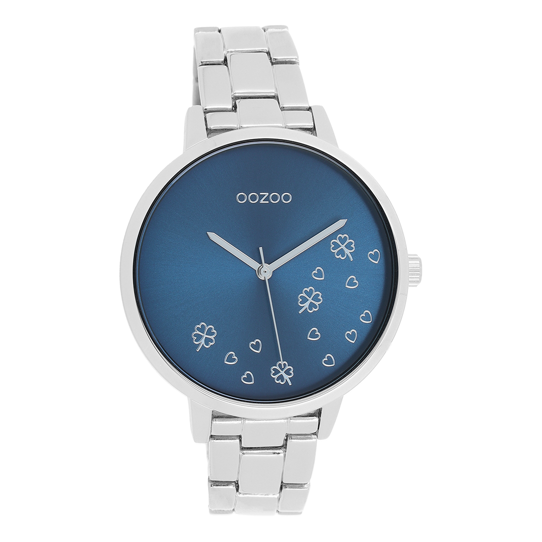 OOZOO Timepieces - C11121 - Damen - Edelstahl-Glieder-Armband - Silber ...